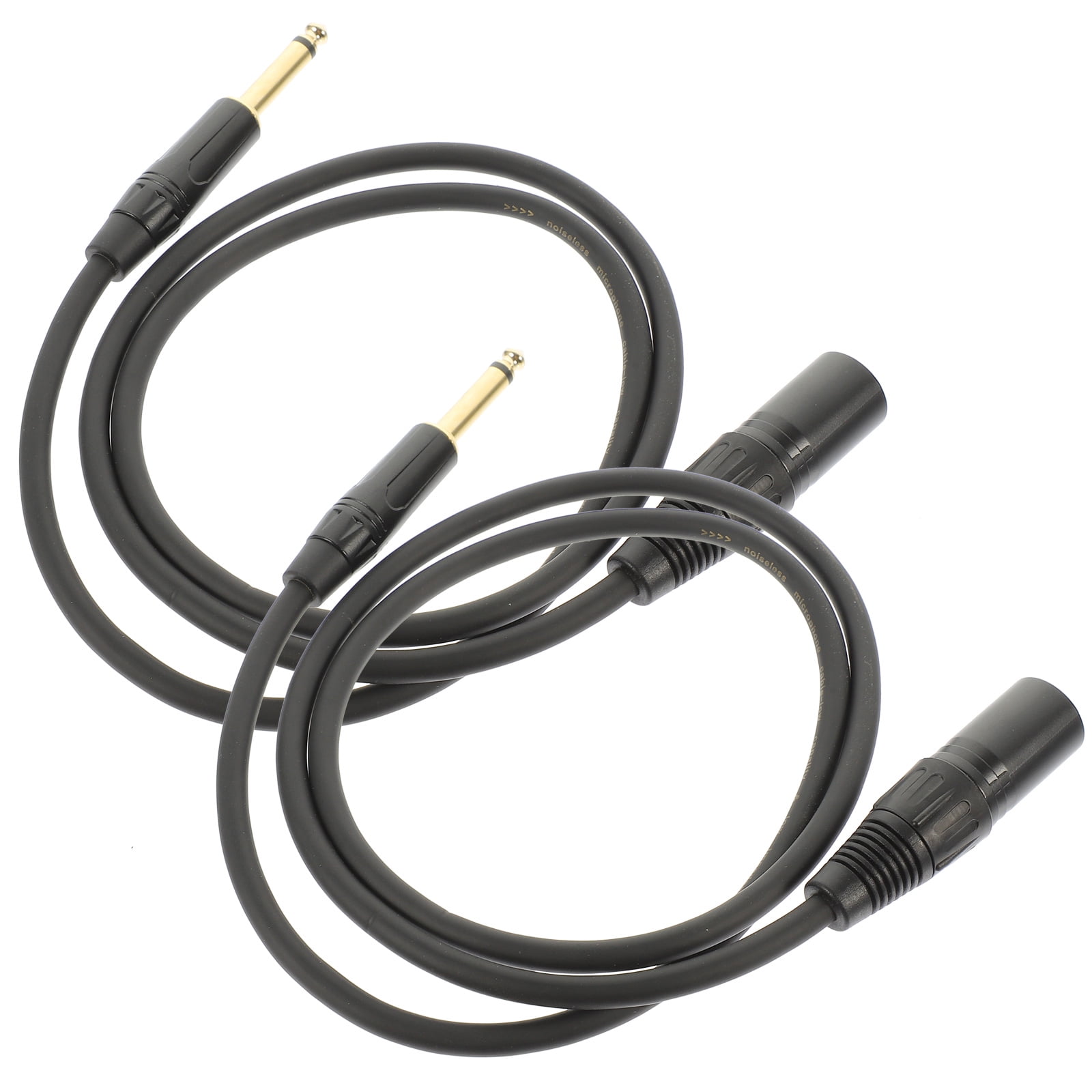 UPOUART 2Pcs Microphone Adapter Cable Black Pvc For Microphones 10in ...