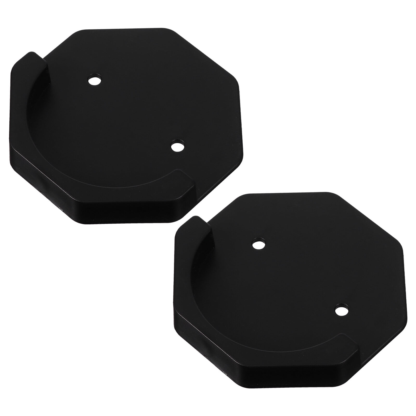 UPOUART 2Pcs Shower Rod Bracket Black Plastic Adhesive No Drilling ...