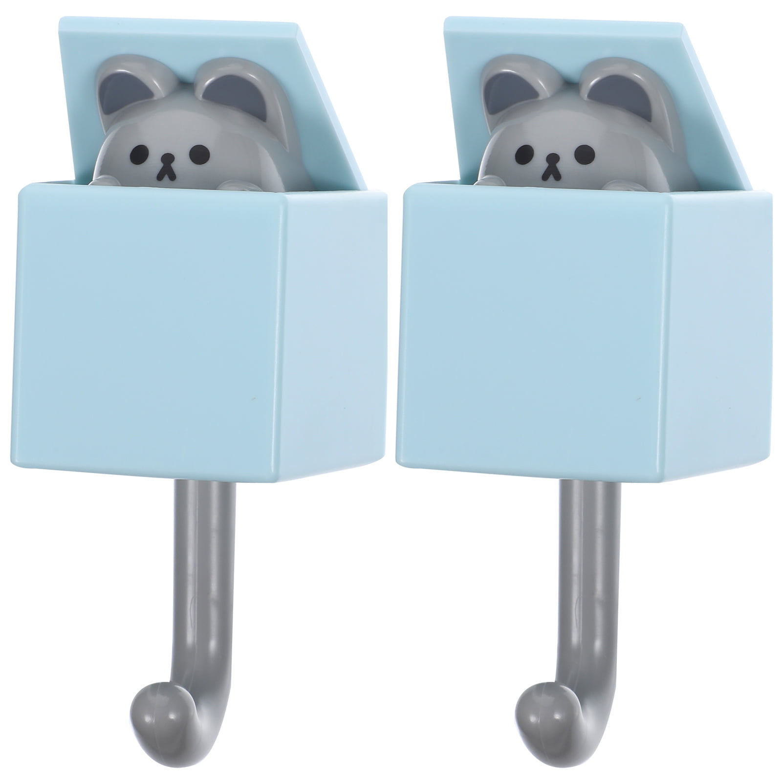 UPOUART 2Pcs Sky Blue Adhesive Hooks ABS Hook Shape for Kitchen Towel ...