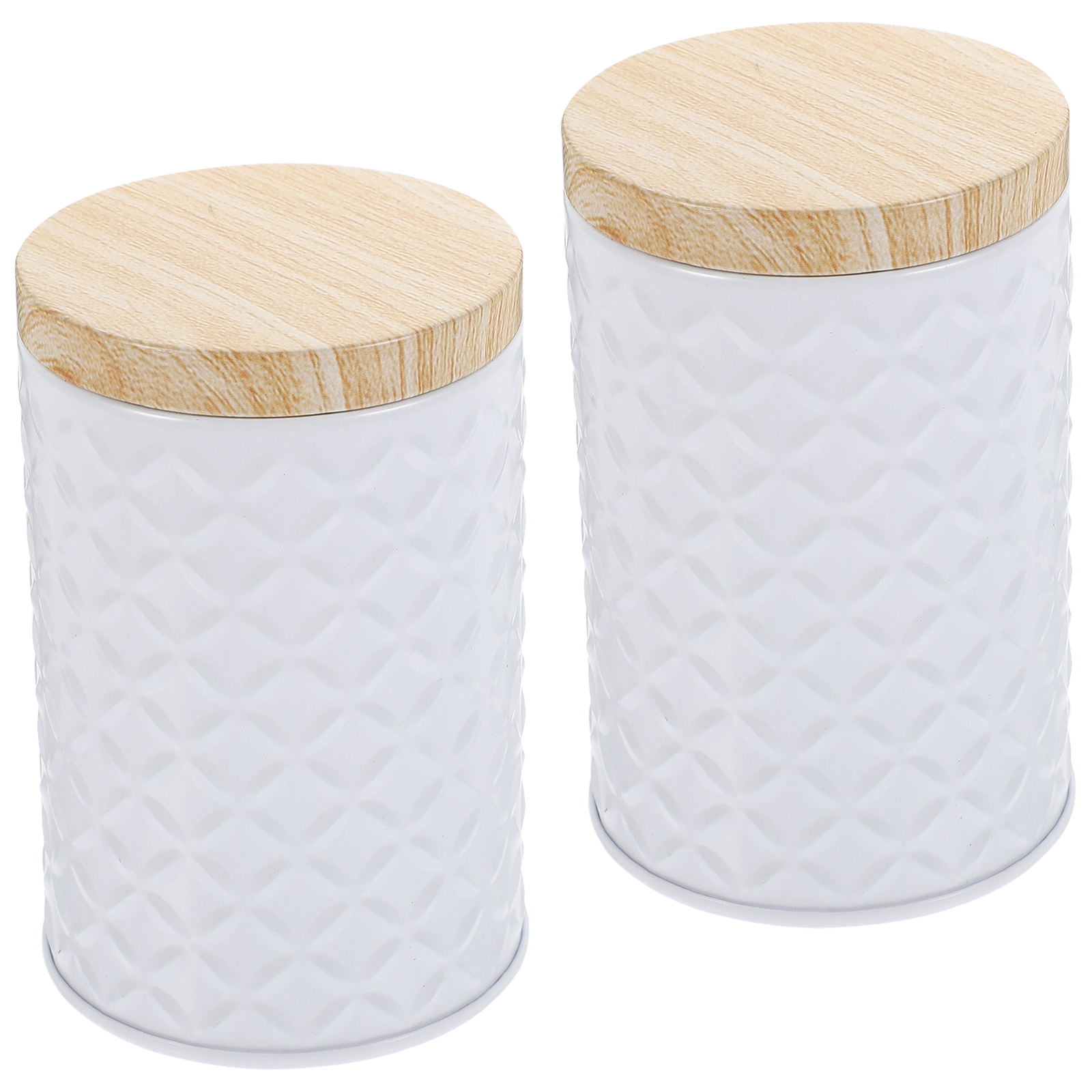 UPOUART 2Pcs Tinplate Coffee Bean Can Airtight Canister Food Storage ...