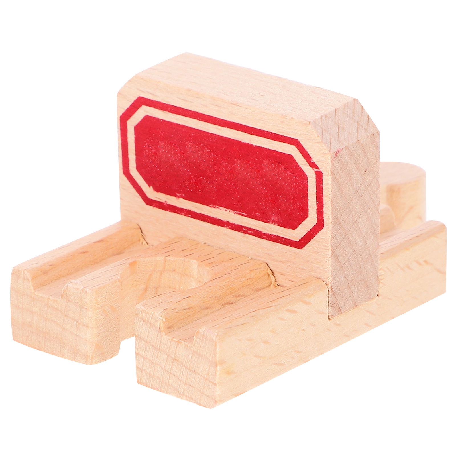UPOUART 2Pcs Khaki Wooden Train Track Stop for Decorative Train Scene ...