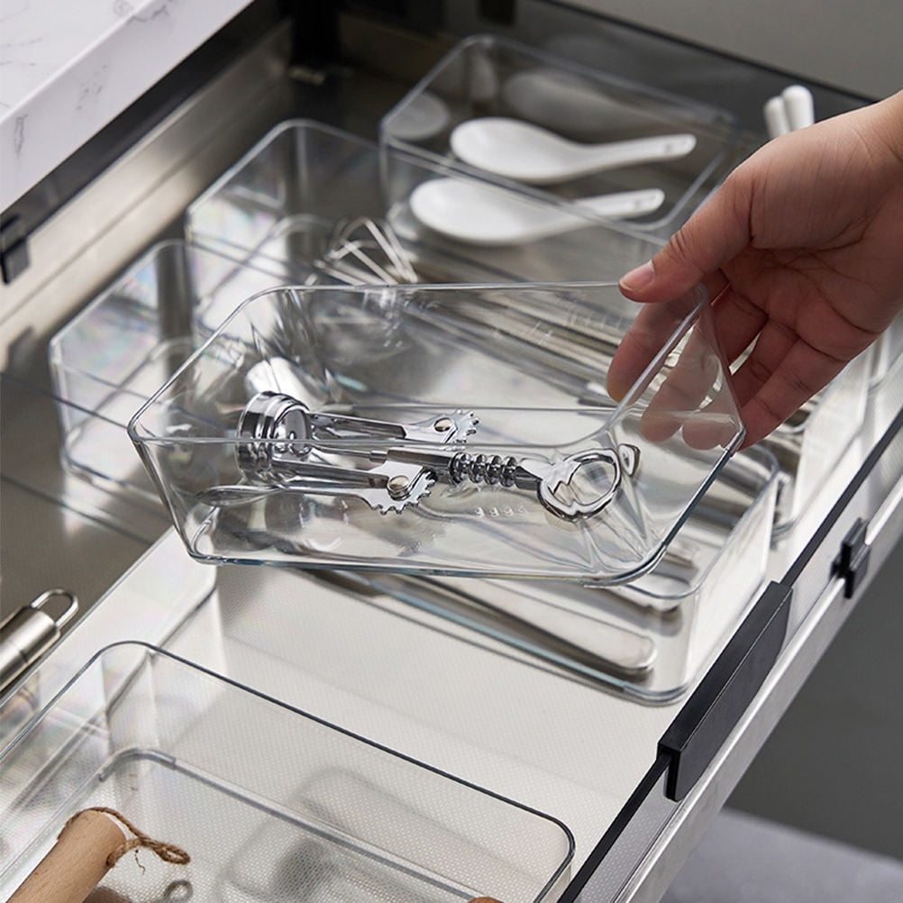 UPOUART 2Set Drawer Organizers Kitchen Transparent PP for Homeowners ...