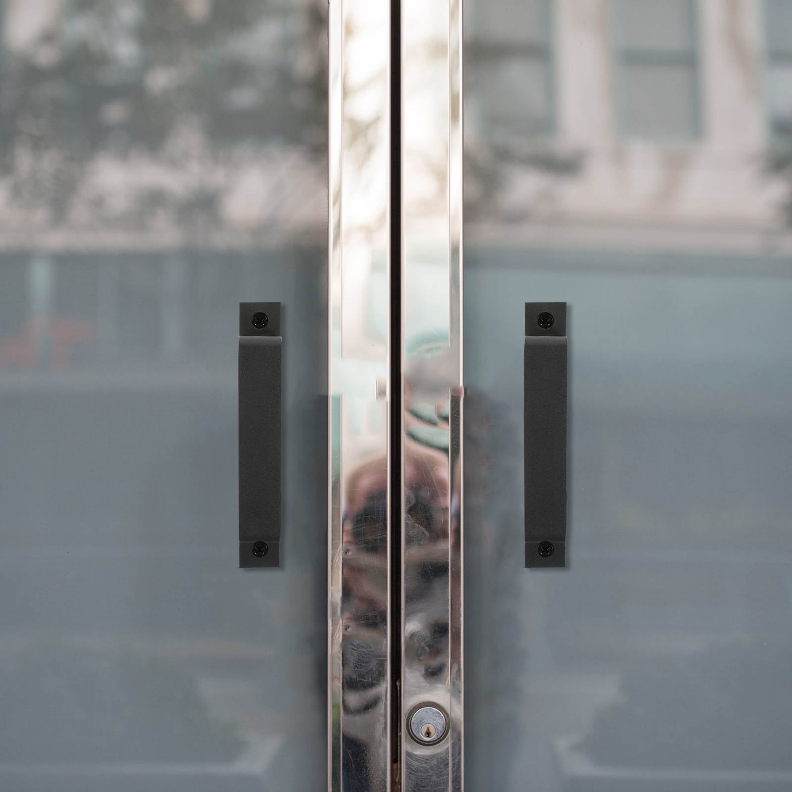 UPOUART 2Set Metal Pull Handles Heavy Duty for Barn Doors with Square ...