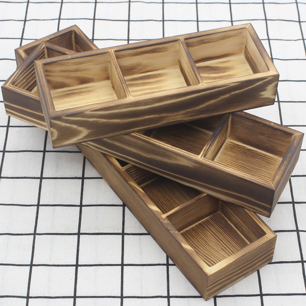 UPOUART Light Brown Wooden Tea Organizer Box Set of 2 for Drawers and ...