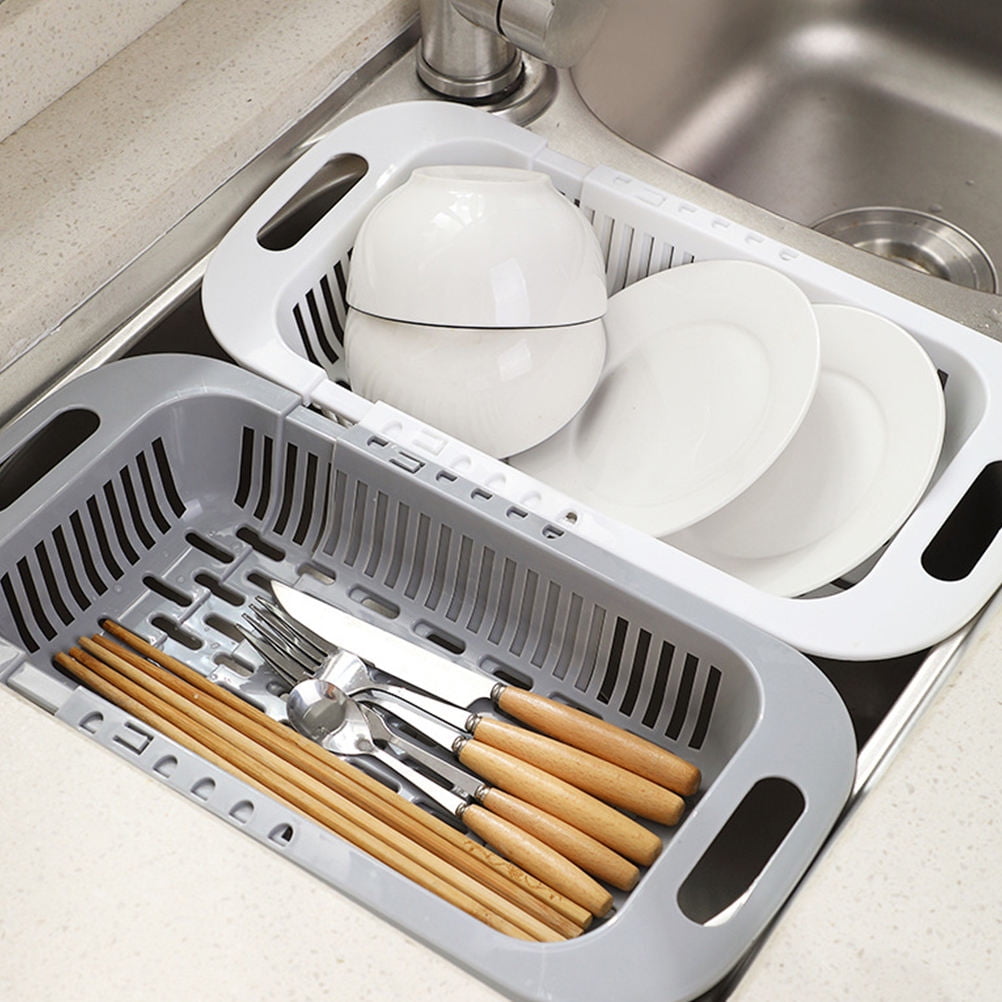 UPOUART 2Set Retractable Draining Basket Telescopic Storage Basket for ...