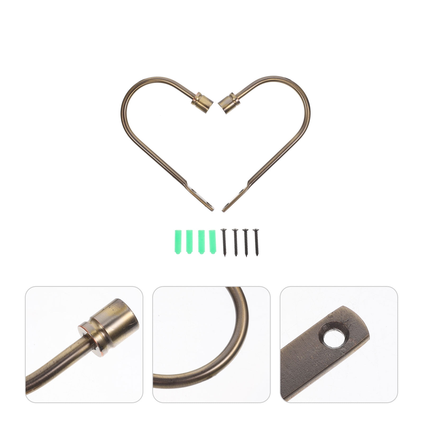 UPOUART 2Sets Golden Curtain Holdback Hooks with Fluent Lines for ...
