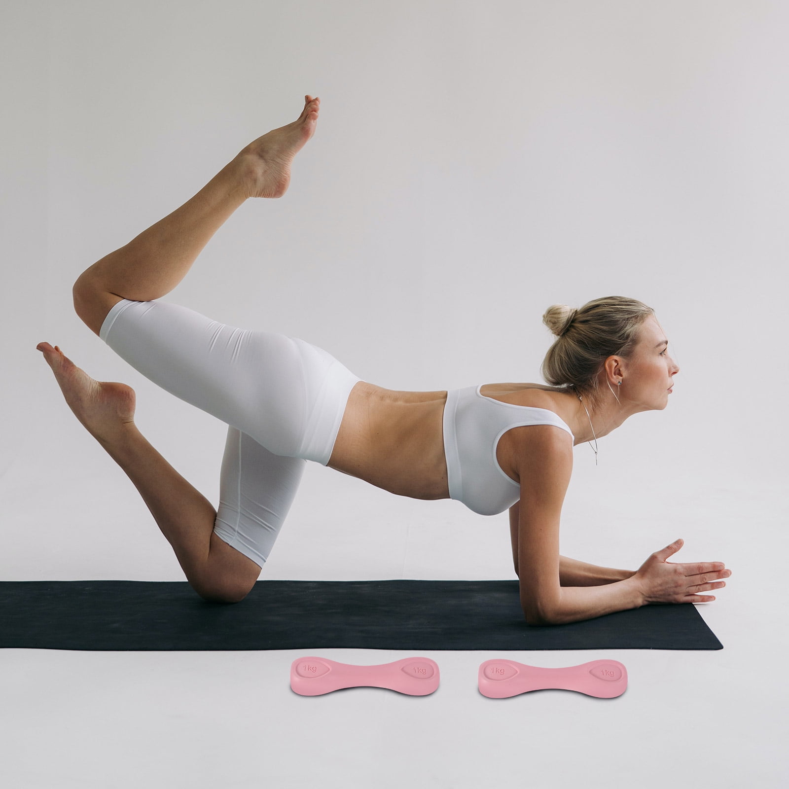 UPOUART 2pcs Dumbbell Weights Set For Home Gym Ergonomic Cast Iron Pink ...