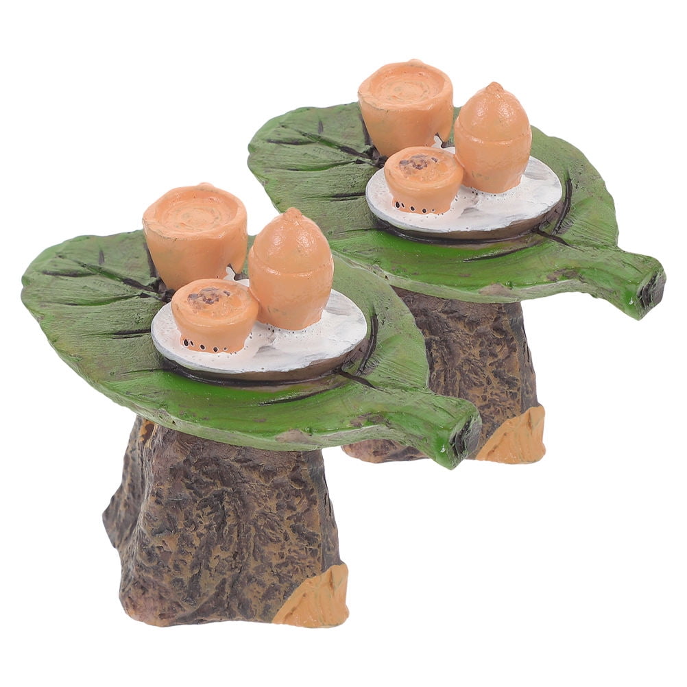 UPOUART 2Pcs Resin Fake Tea Table Decoration Assorted Color for Party ...