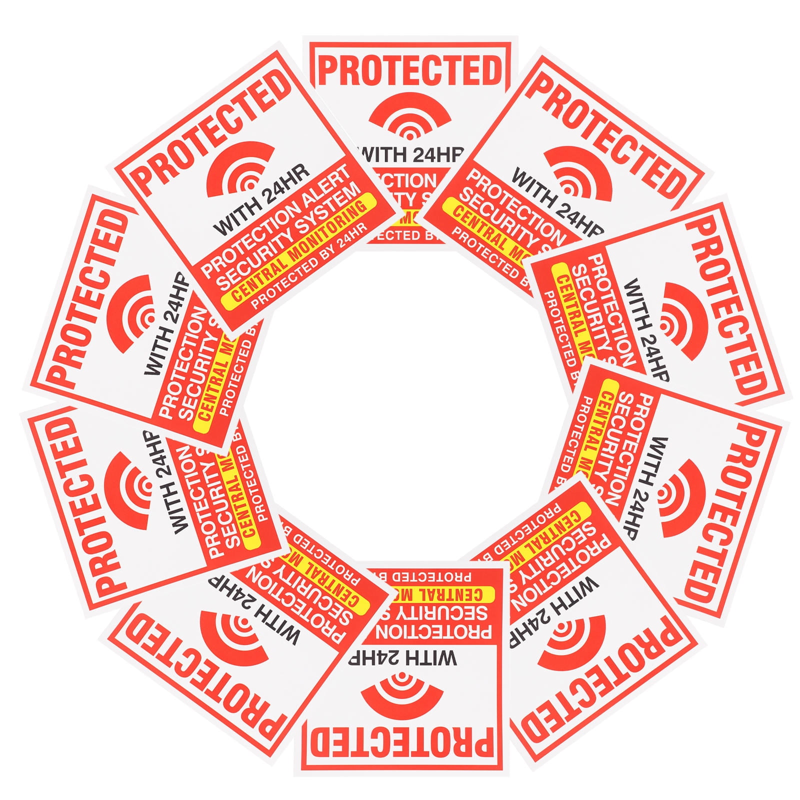 UPOUART 30 Sheets of Sticker Warning Decals for Window Decoration Easy ...