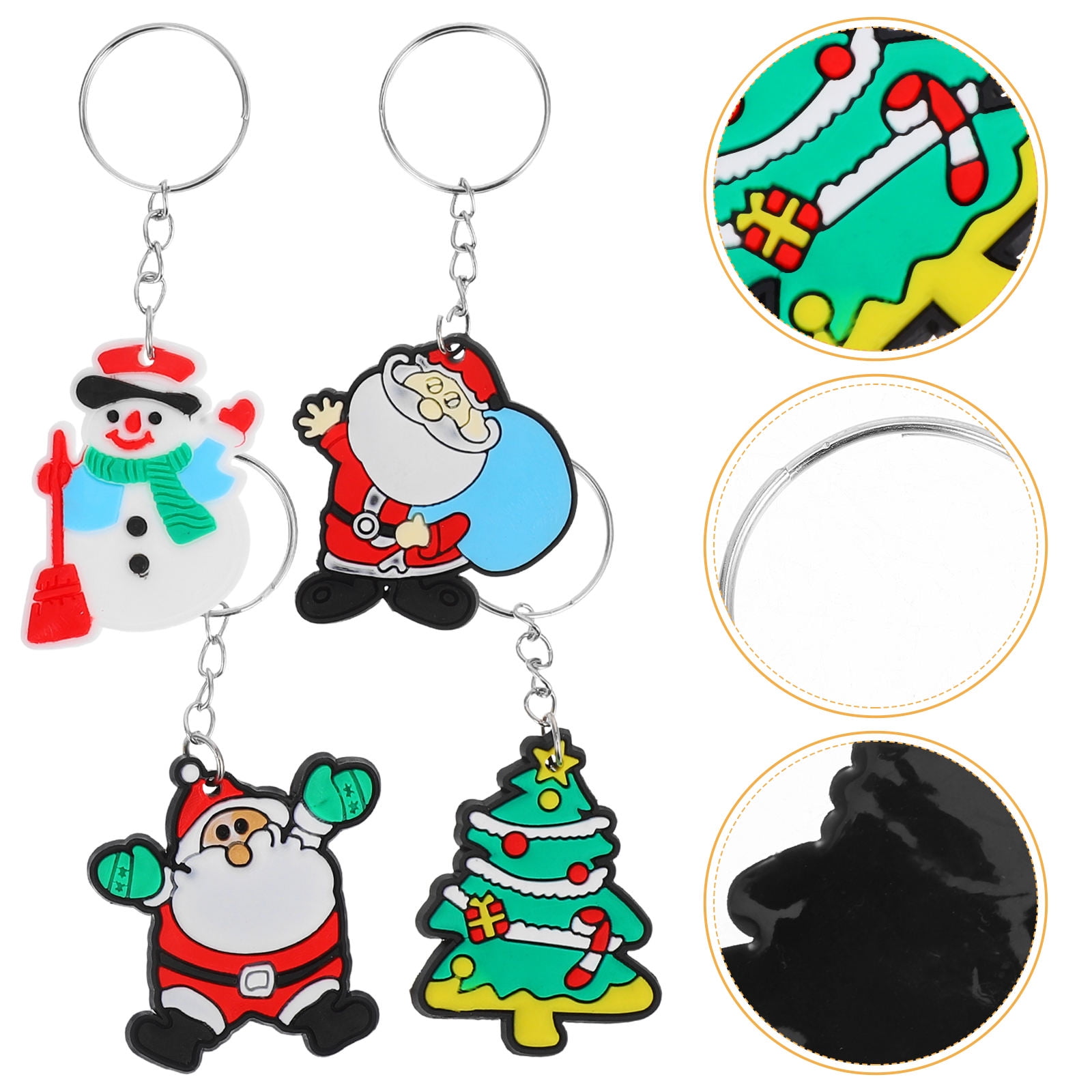 UPOUART 30Pack Small Keychain Assorted Color for Christmas Themed Party ...