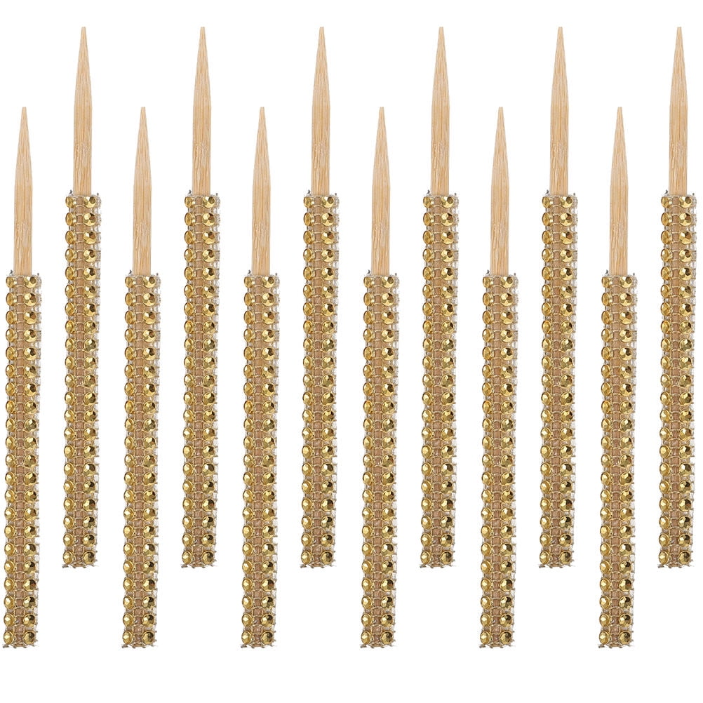 UPOUART 32Pcs Golden Wood Decorative Apples Sticks For Cakesicle Sticks ...