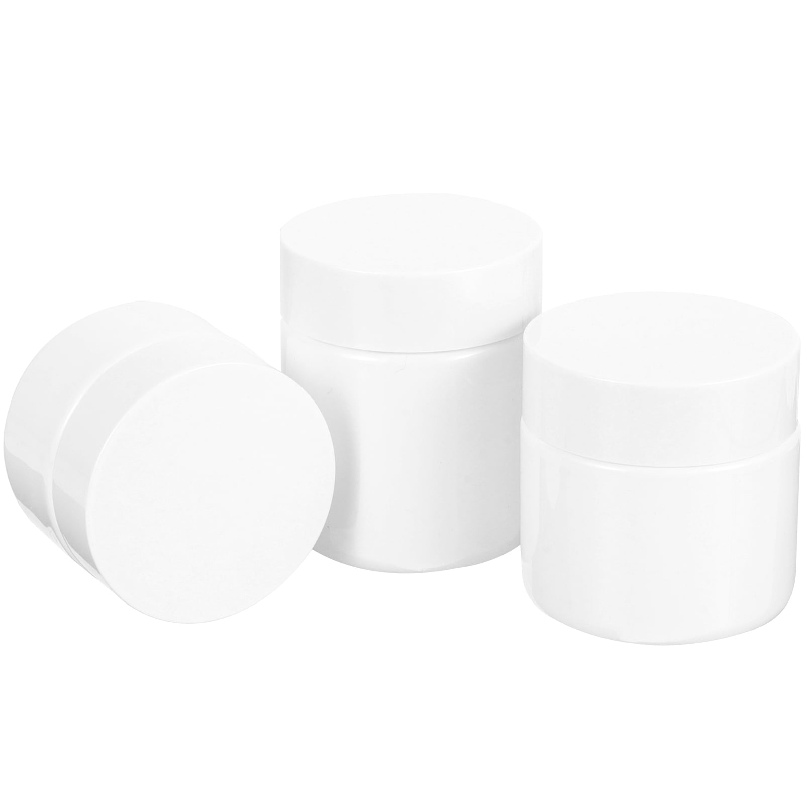 UPOUART 3Pack Small Plastic Jars for Creams with Lids 7x5.5in Round ...