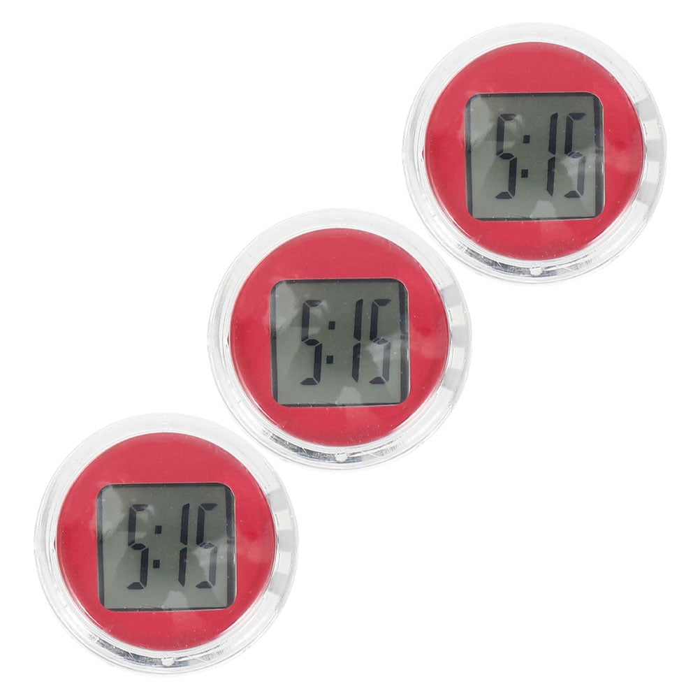 UPOUART Red ABS Plastic Digital Motorcycle Clock Set of 3 Motorcycle ...