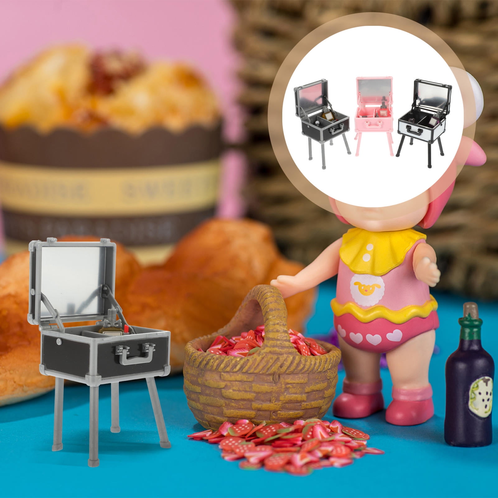 UPOUART 3Pcs Miniature Makeup Box Lipstick Storage Case Rectangular ...