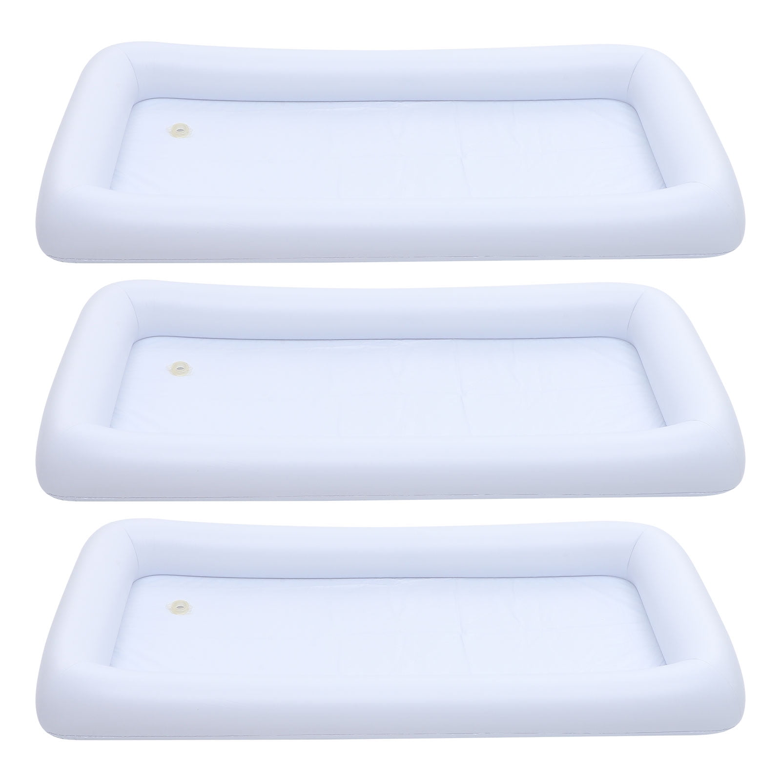 UPOUART 3Set Inflatable Drink Float Pool Tray White PVC Material For ...