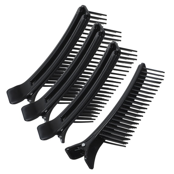 UPOUART 4Pcs Black Hair Parting Comb Clips for Salon Styling and Secure ...