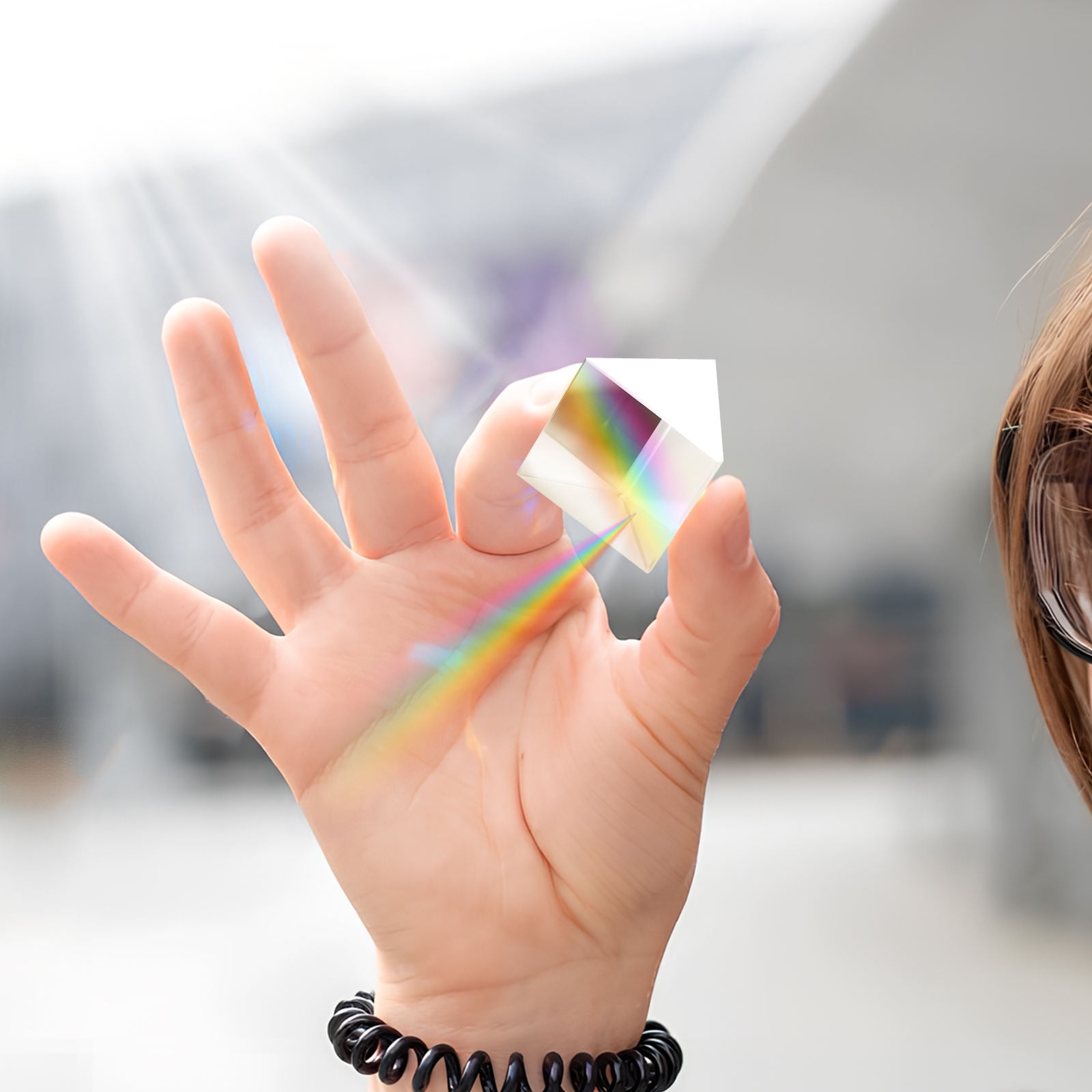 UPOUART 4Pcs Crystal Prism Cube for Photography Classroom and ...