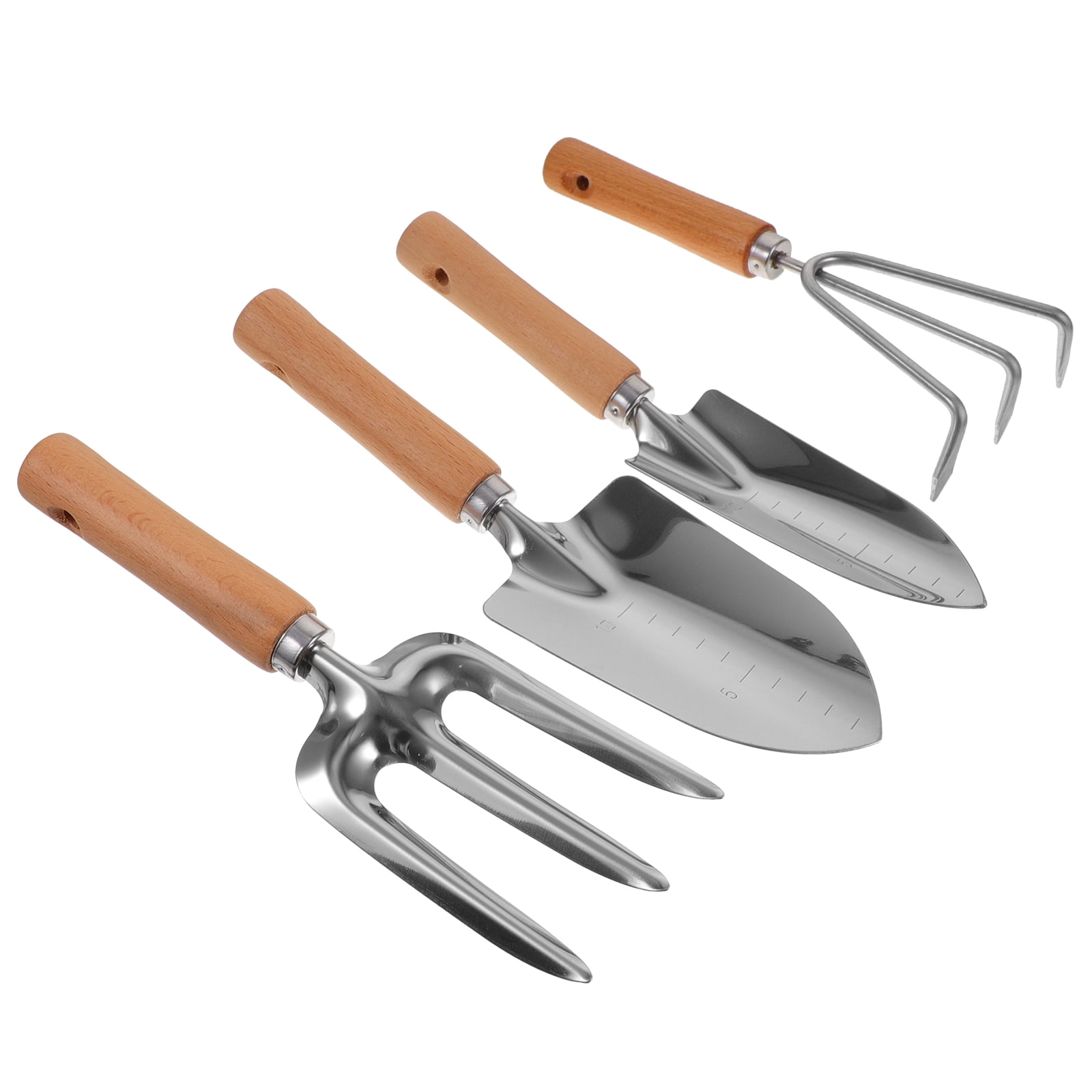 UPOUART 1Set Garden Tools Set with Wooden Handle Hand Rake Wide and ...