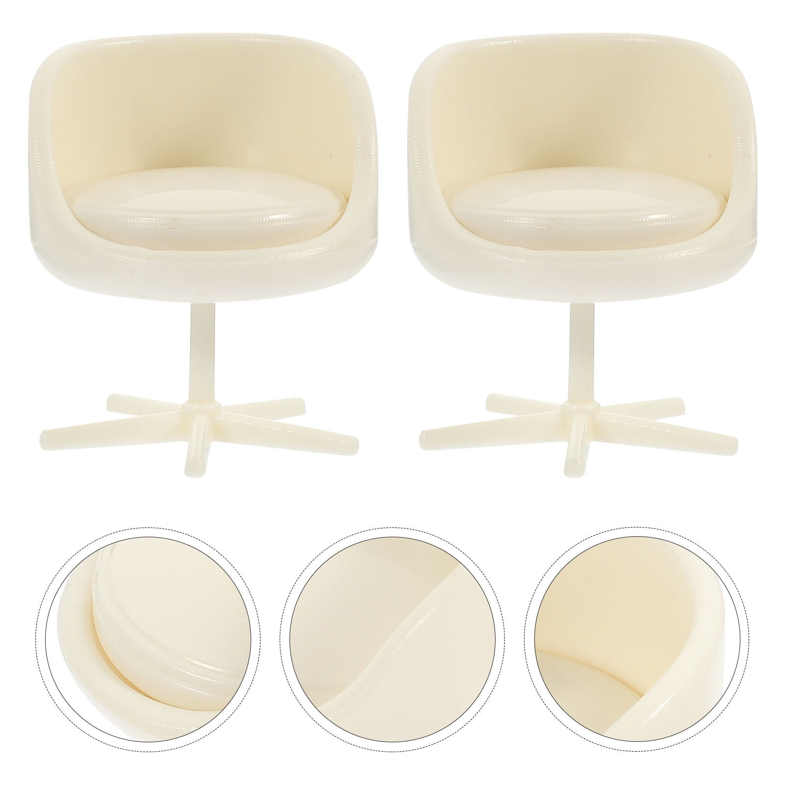 UPOUART 4Pcs Mini Chairs for Dolls Modern Office Chair Simple Design 1: ...