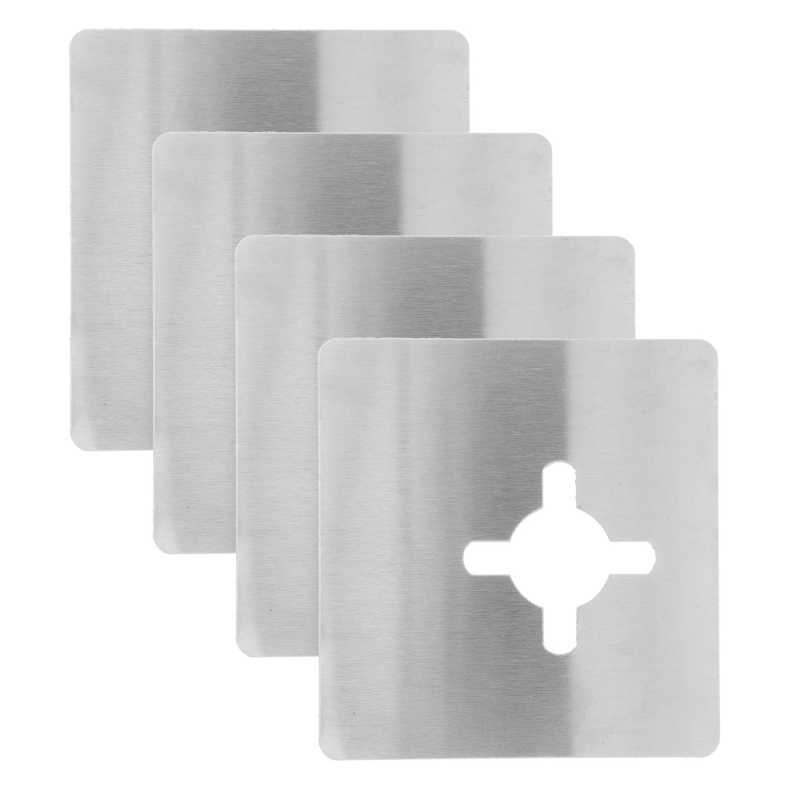 UPOUART 4Pcs Reinforcement Plate for Door Locks in Stainless Steel 10 ...