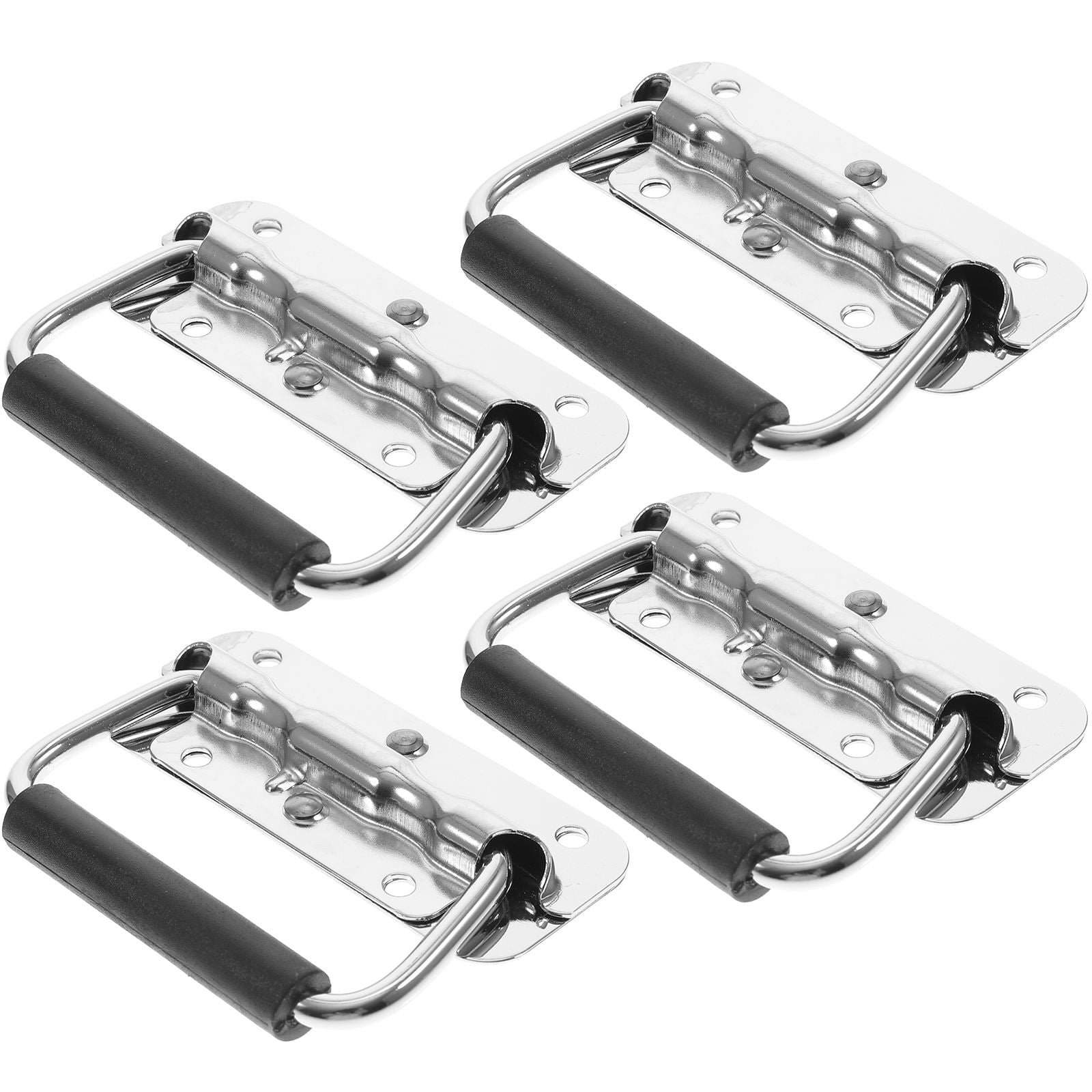 UPOUART 4Pcs Silver Rectangular Spring Loaded Surface Mount Handle for ...