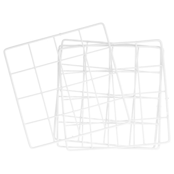 UPOUART 4Pcs White Wire Grid Panel Wall Decor Suitable for Photo ...