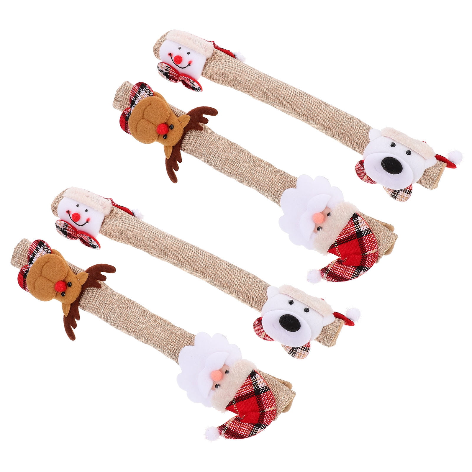 UPOUART 4Set Multi Color Classic Christmas Design Fridge Knob Covers ...