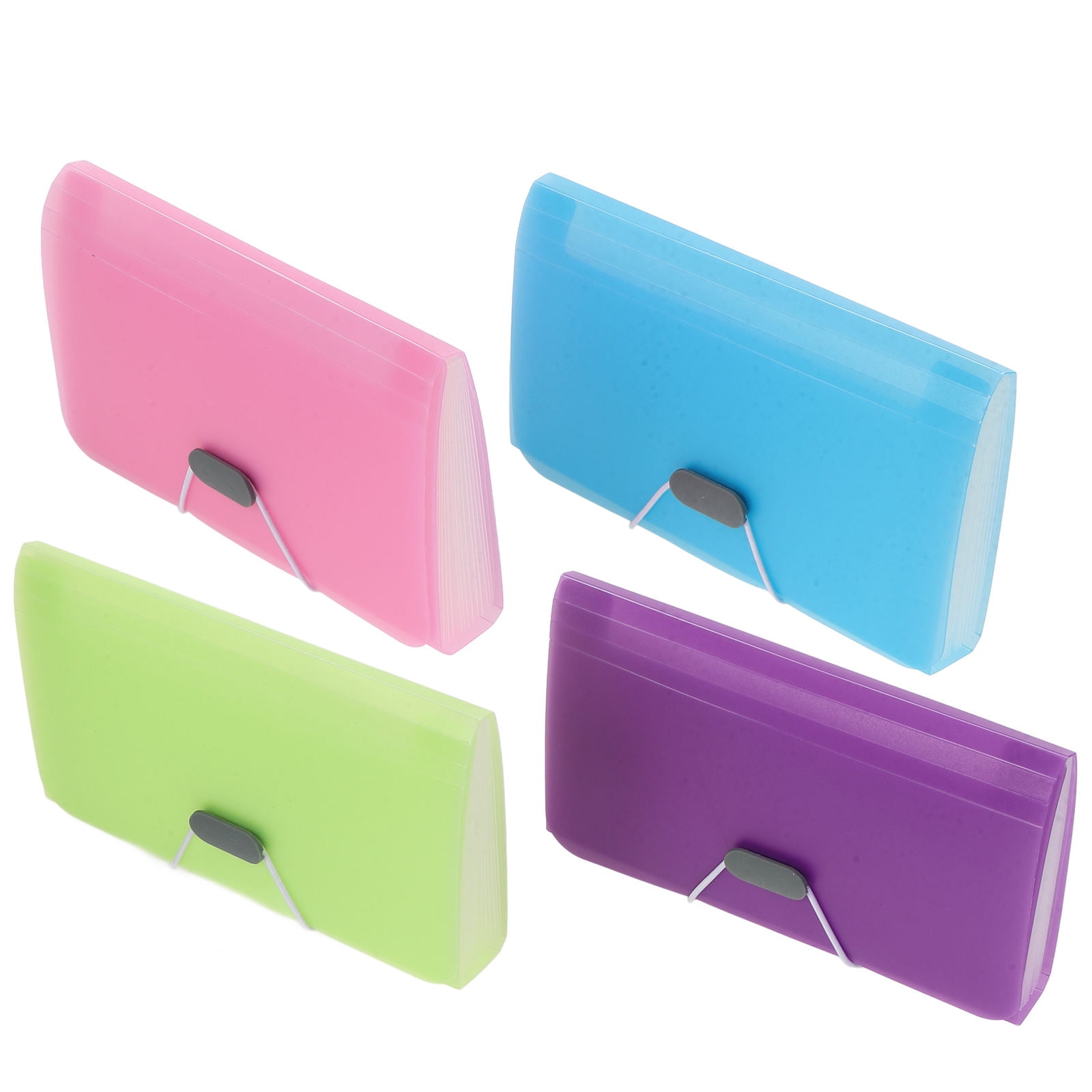 UPOUART 4Pcs Assorted Color Accordion File Organizers for Bills Receipt ...