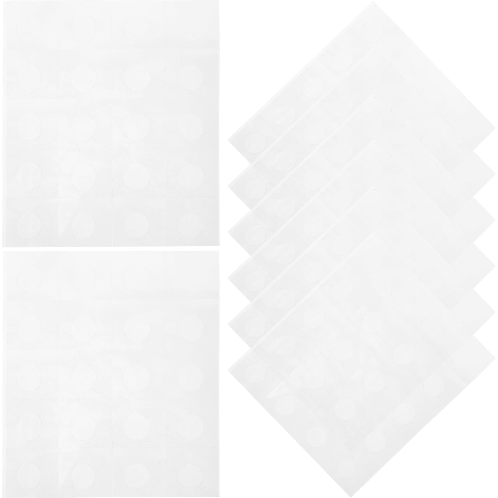 UPOUART Clear Dots Adhesive White 50 Sheets 1.2X1.2X0.1in - Walmart.com