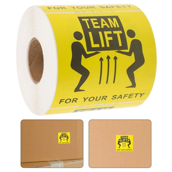 UPOUART 500 Labels Roll Team Lift Heavy Package Warning Labels for ...