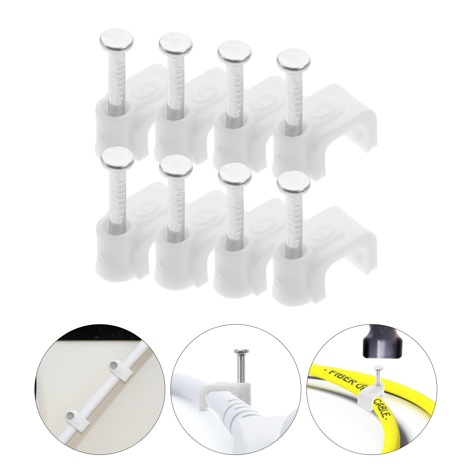 UPOUART 500Pcs Electrical Cable Staples for Cables with Strong Bearing ...