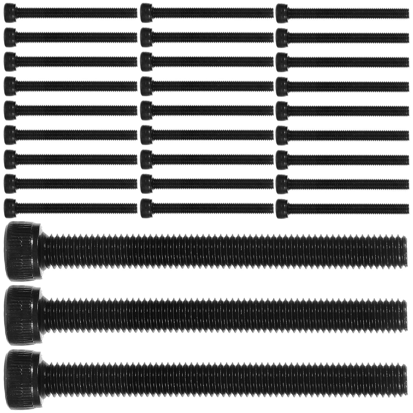 UPOUART 50 Pieces Black Steel Bolt Set High Strength Fasteners for ...