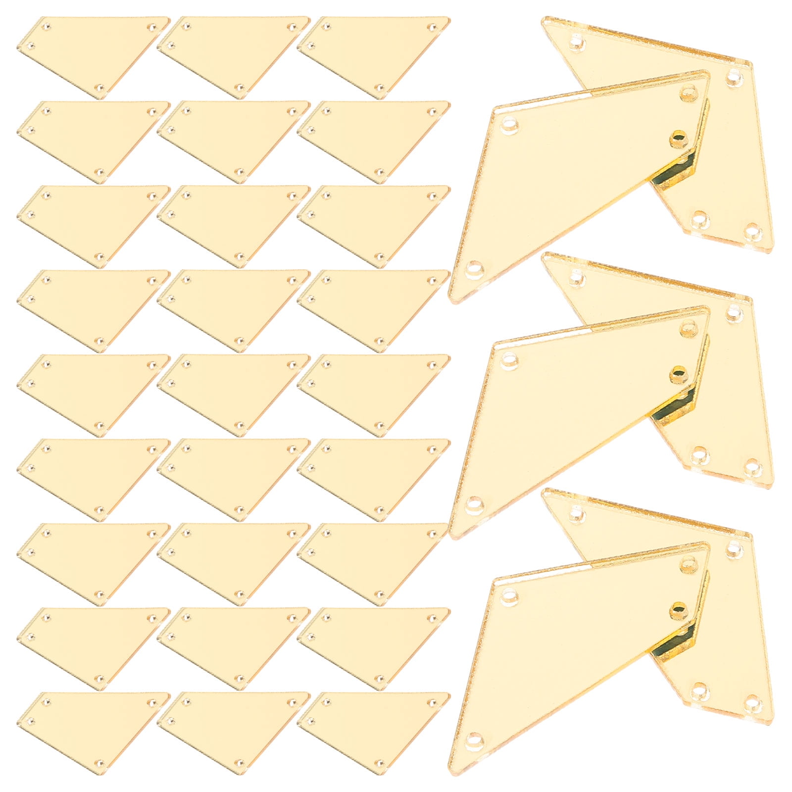 UPOUART DIY Mirror Pieces Assorted Color Acrylic Sewing Appliques 50Pcs ...