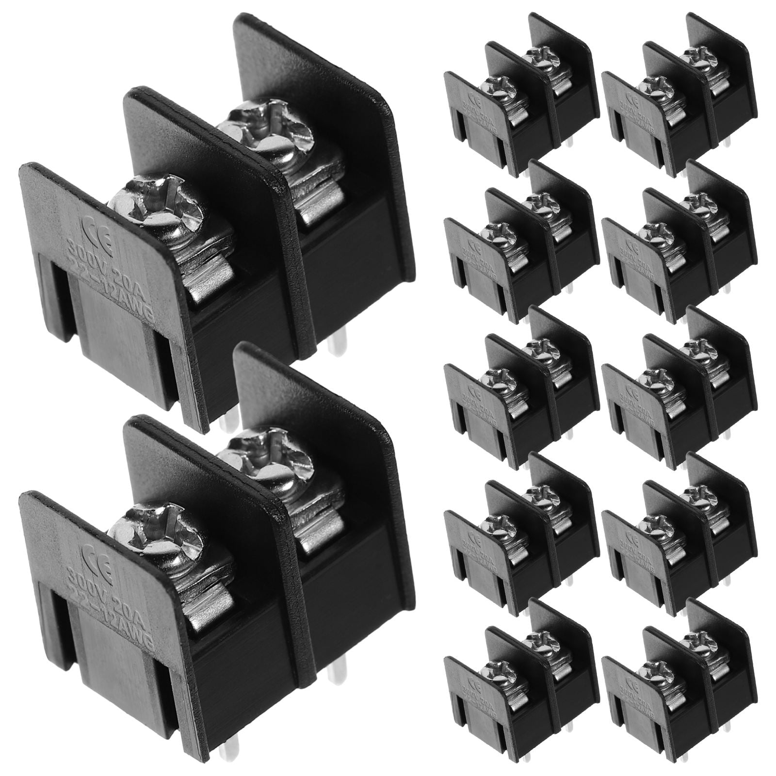 UPOUART 50Pcs 2 Pin Screw Terminal Block Electrical Connector with ...