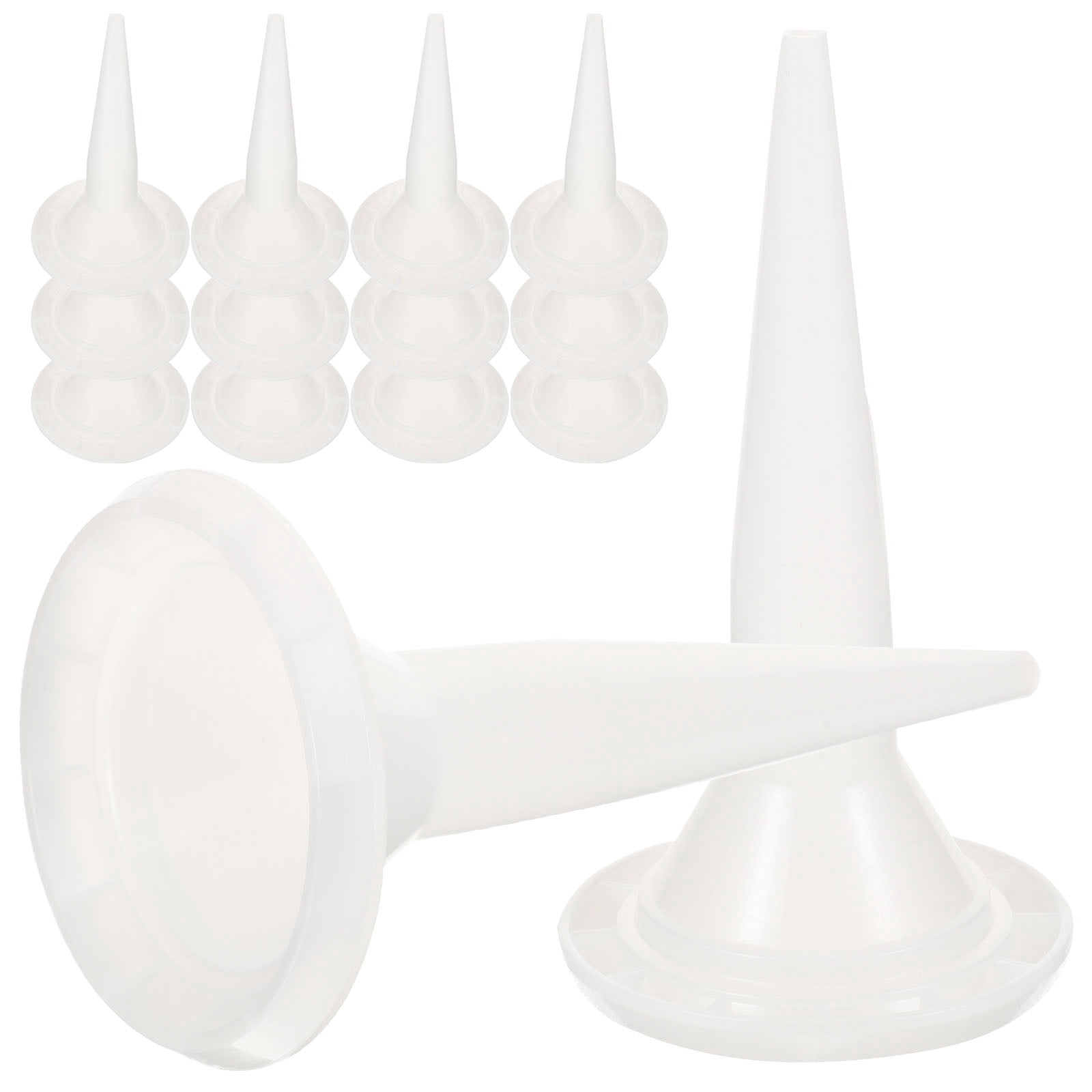UPOUART 50Pcs White Plastic Caulking Nozzle Tips Replacement for ...