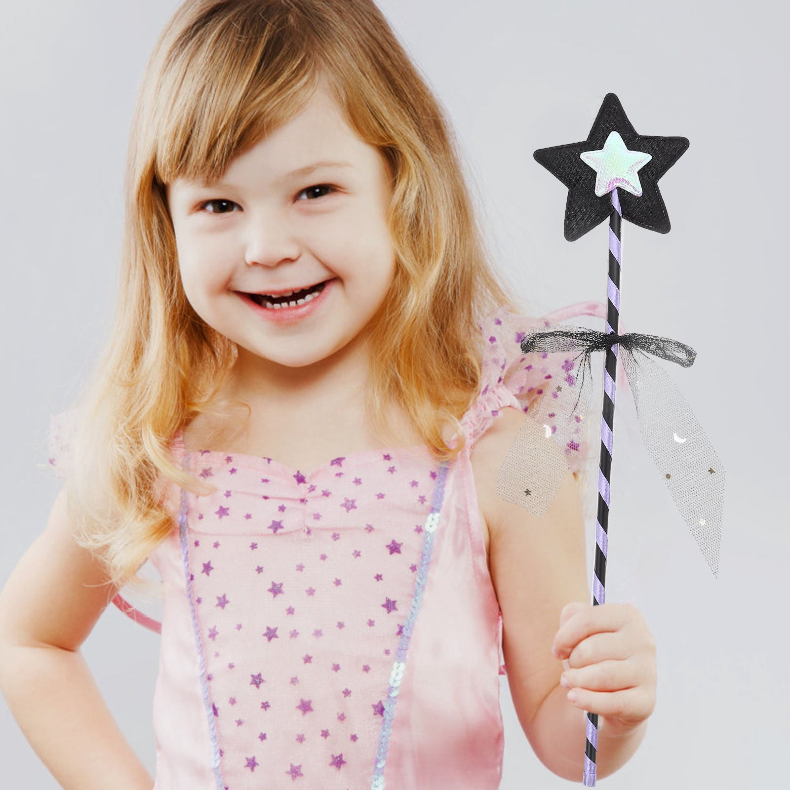 UPOUART 5Pack Girls Wand Star Shape Assorted Color For Kids Party Props ...