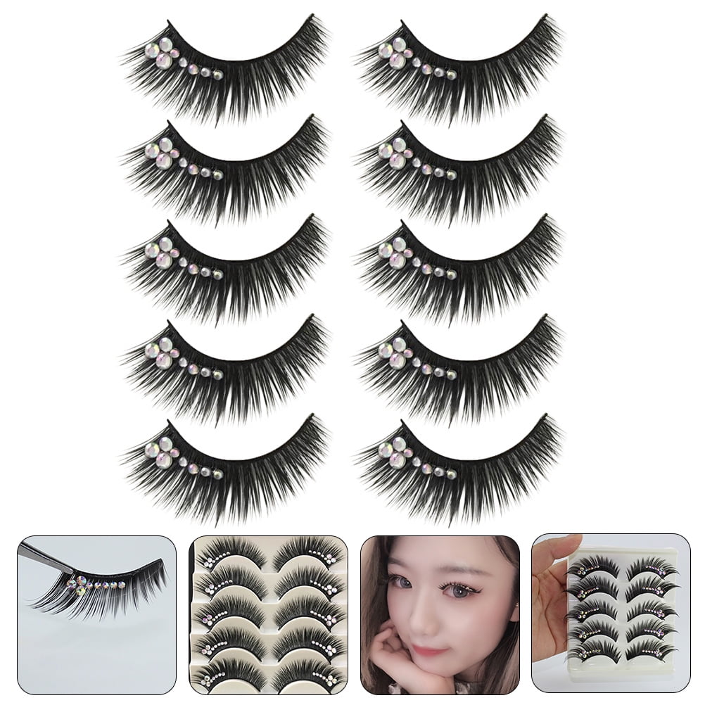 UPOUART 5Pairs Realistic Eyelash For Women Party Use Cosplay With Long ...