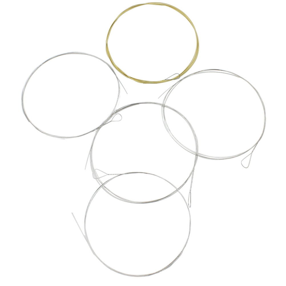 UPOUART 5Pcs 5 String Banjo Strings Stainless Steel Wire Assorted Color for Various Performance ...