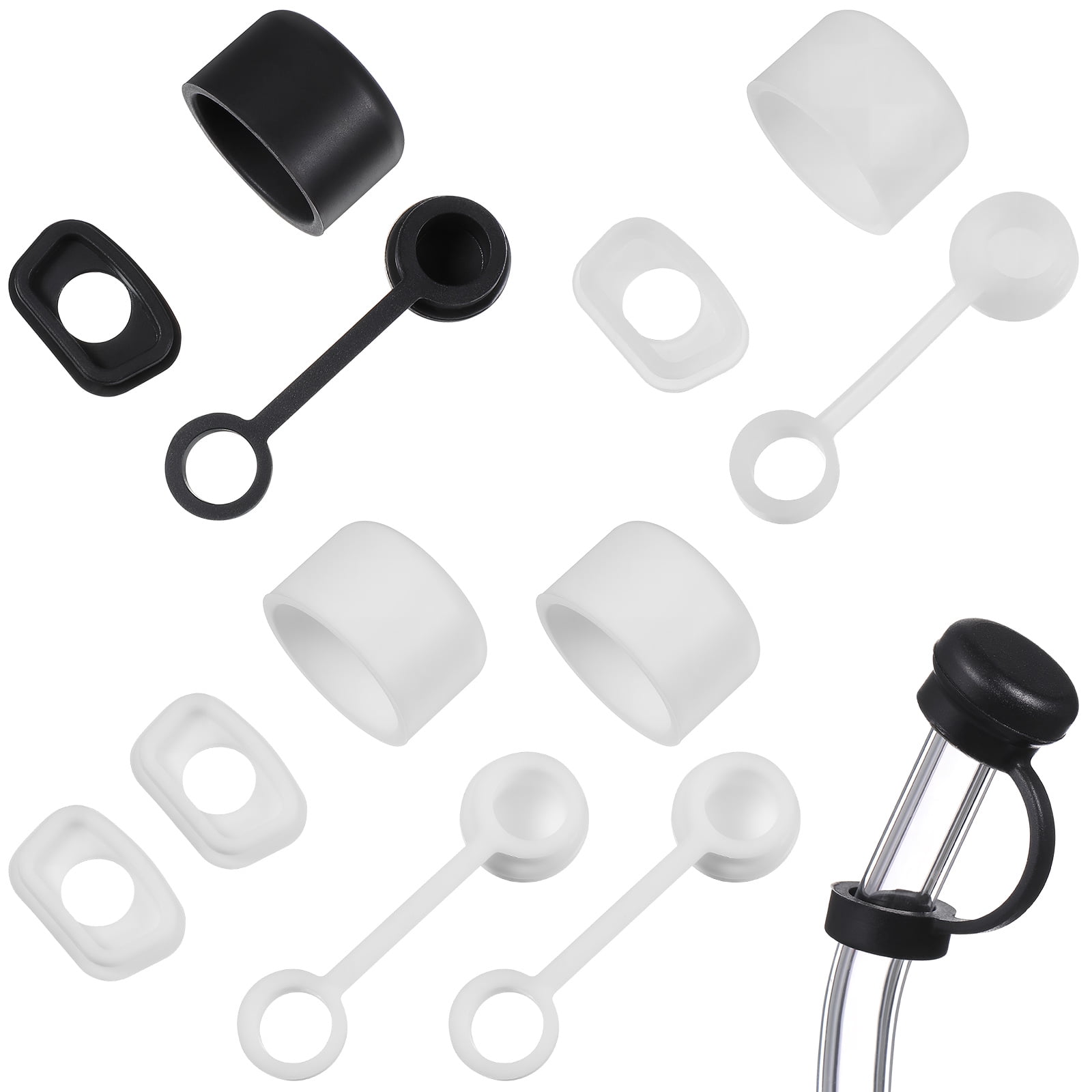 UPOUART 6 Sets Straw Stoppers For Tumblers Spill Stopper Cup Straw ...