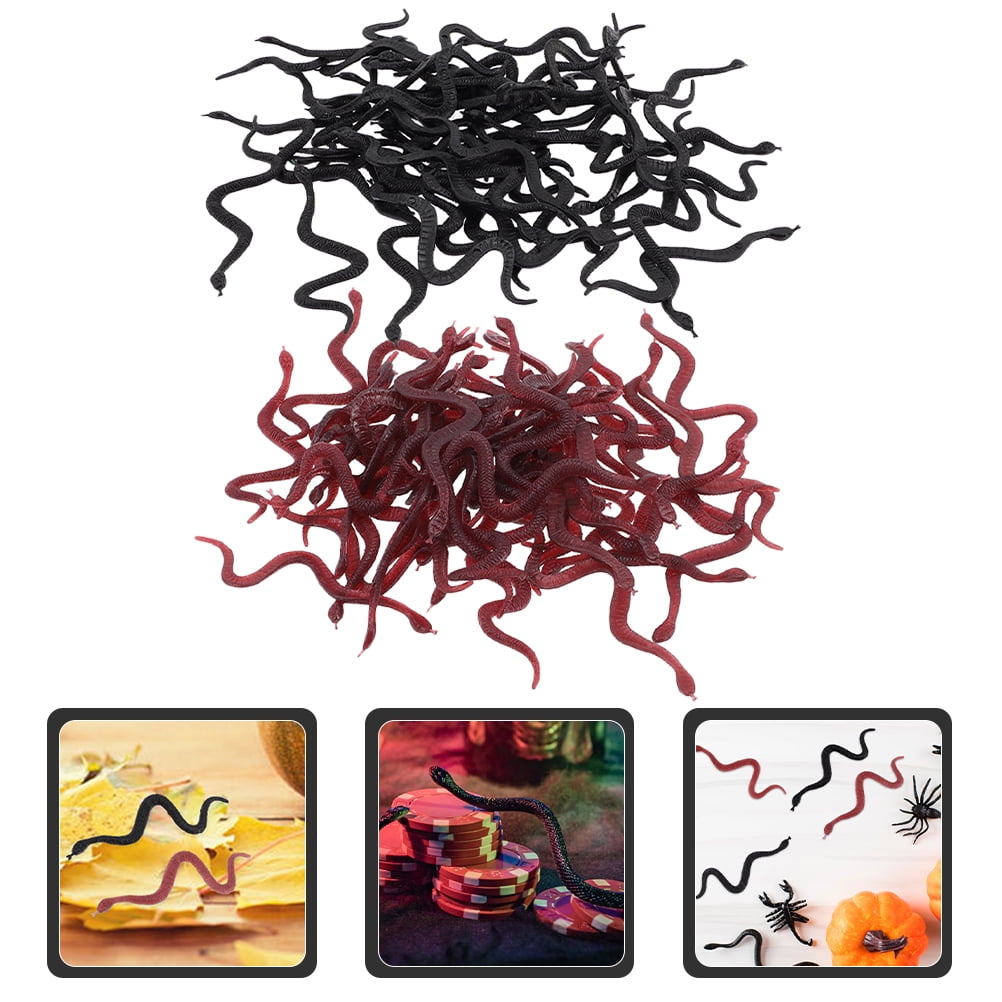 UPOUART 60Pcs Simulation Snakes Realistic Snakes for and April Fool's ...