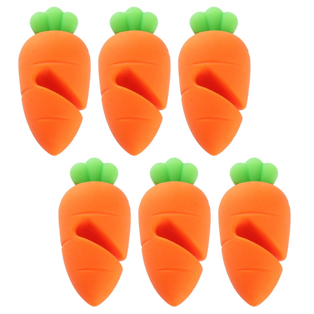 UPOUART 6Pcs Boil Stoppers Orange Silicone Carrot Shape Prevent Boiling ...
