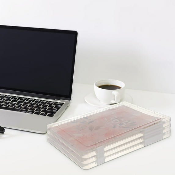 UPOUART 6Pcs Document Organizer Clear Plastic Storage Box with Lid for ...