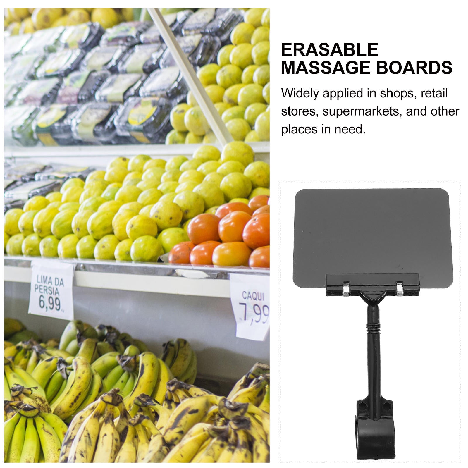 UPOUART 6Pcs Erasable PVC Price Boards Black Color Ideal for ...