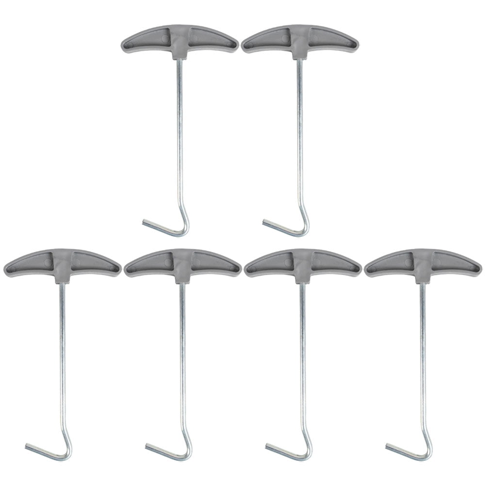 UPOUART 6Pcs Grey Tent Spikes Puller Alloy Tent Peg Puller for Canopy ...