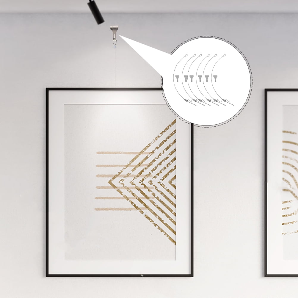 UPOUART Wire Picture Hanging System Picture Rail Hangings System Silver ...