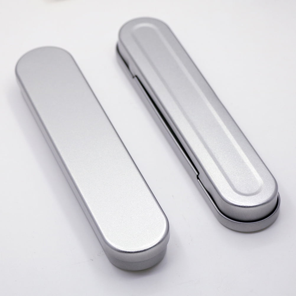 UPOUART Small Rectangular Tin Box Tinplate Silver 6Pcs Hiking ...