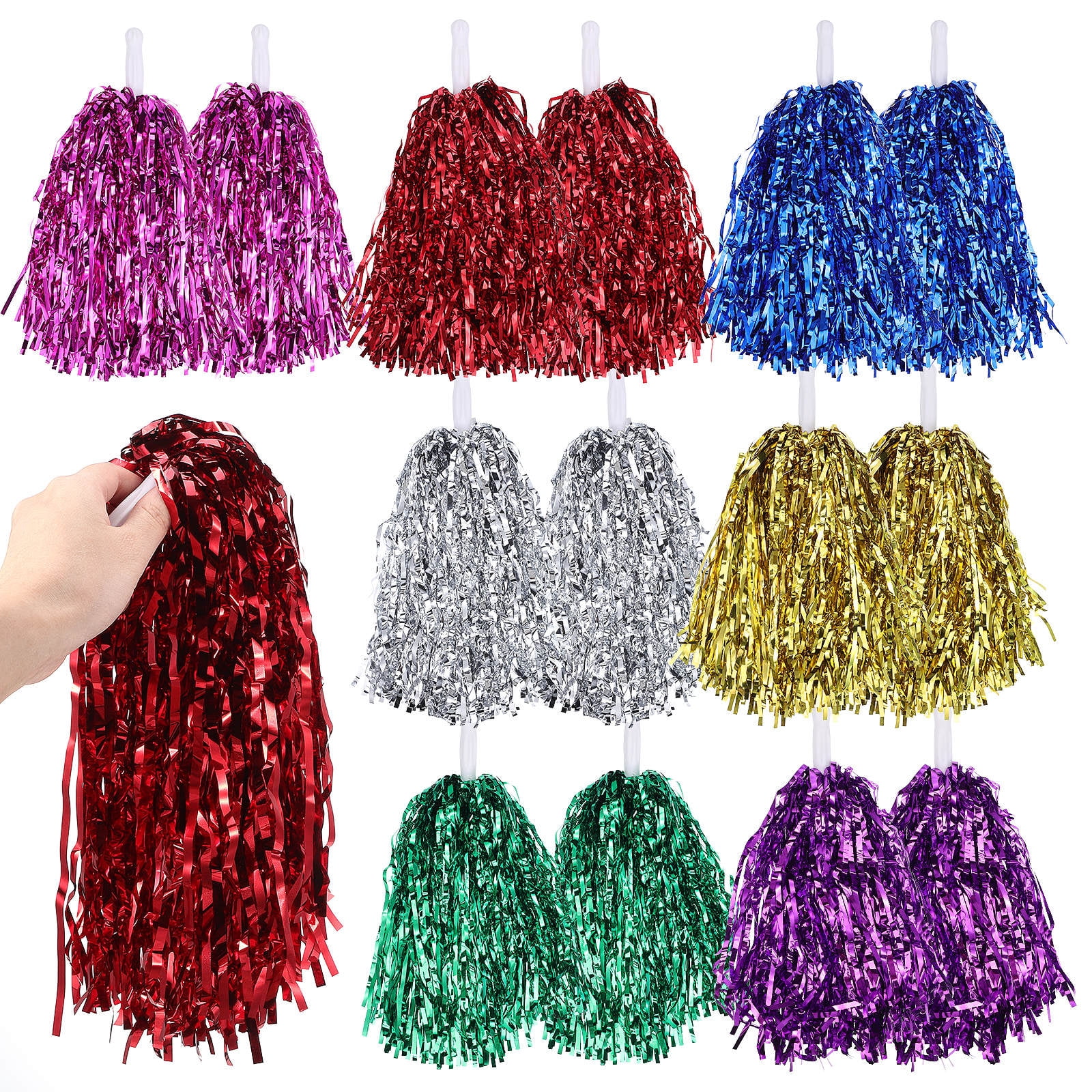 UPOUART 7Pairs Decorative Pom Poms Handheld Performance Props for ...