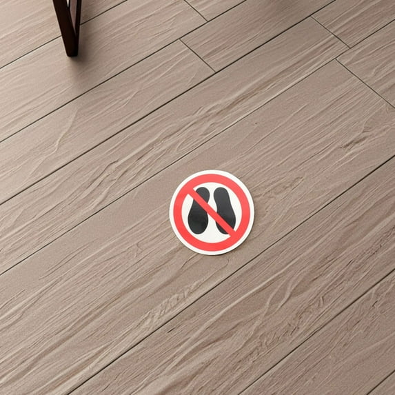 UPOUART 8 Pcs Peel And Stick Warning Sticker No Stepping On Surface ...