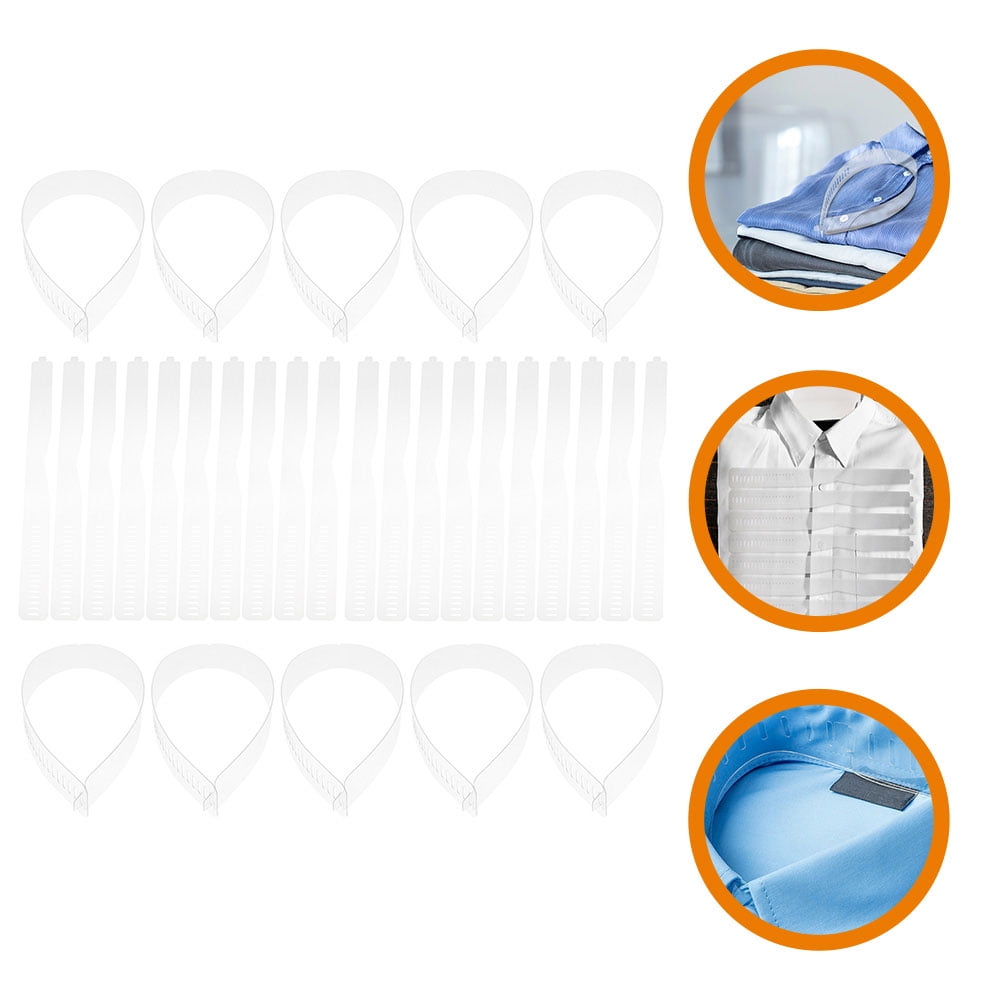 UPOUART Shirt Collar Stays PVC Collar Clear Buckle Function 80Pcs ...