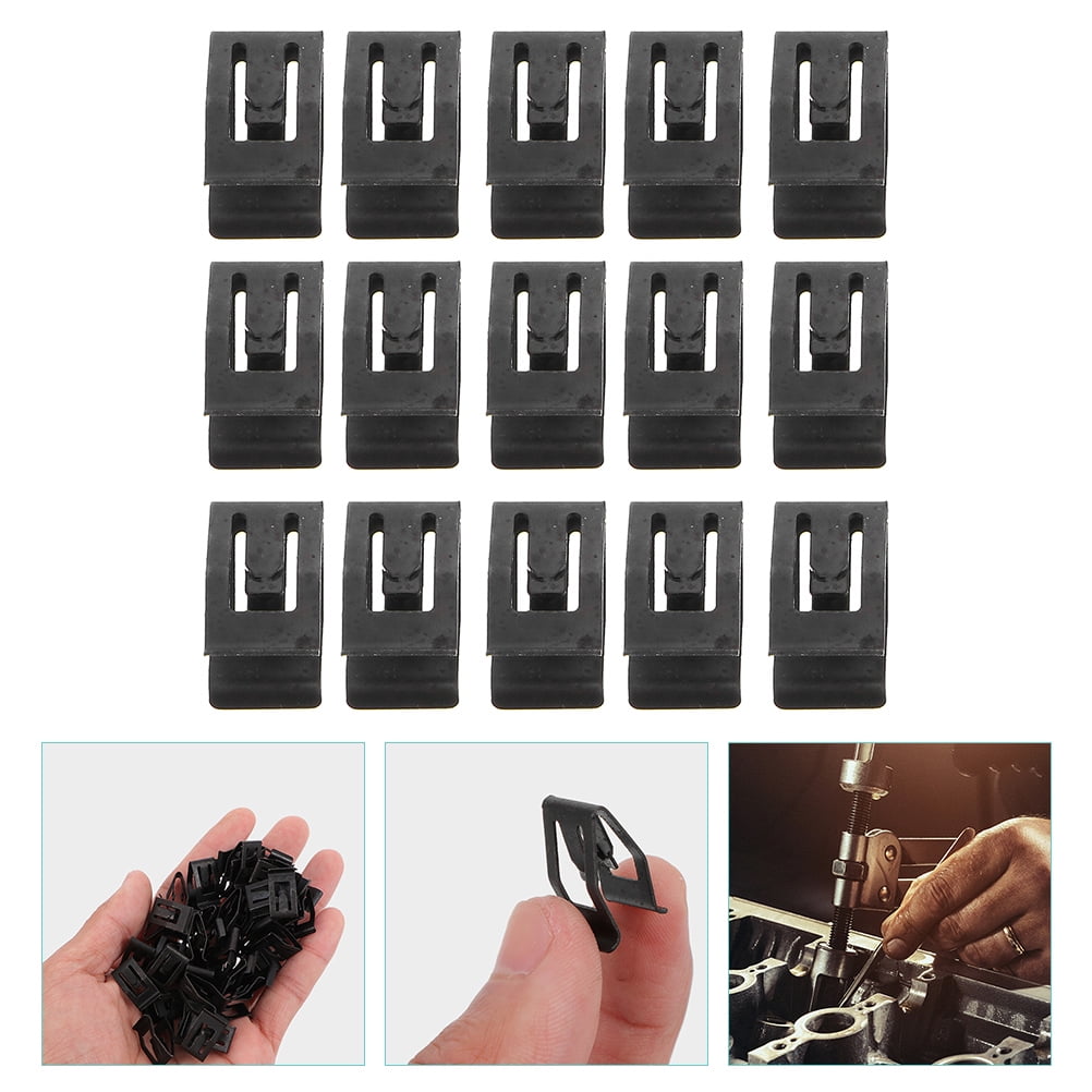 UPOUART 80pcs Car Front Console Retainer Black Steel for Vehicle Trim ...
